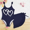 Afdoent Girls One Piece Swimsuits Kids Ruffle Swimsuit With Heart ...