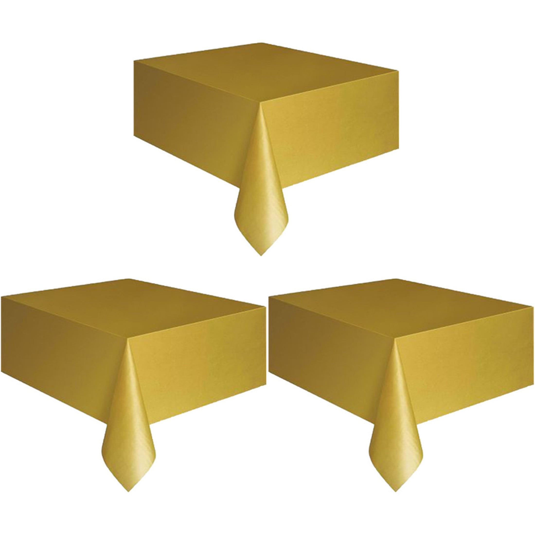 Jeleuon 3 Pack Disposable Plastic Tablecloths, 54 x 108 inches, 13 ...