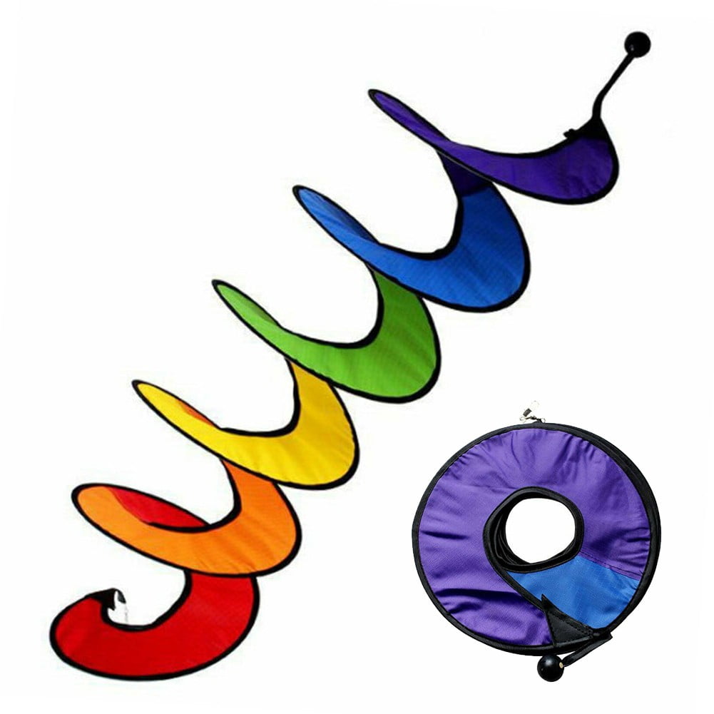 BLUESON 5pcs Foldable Rainbows Spirals Windmill Wind Spinners Camping ...