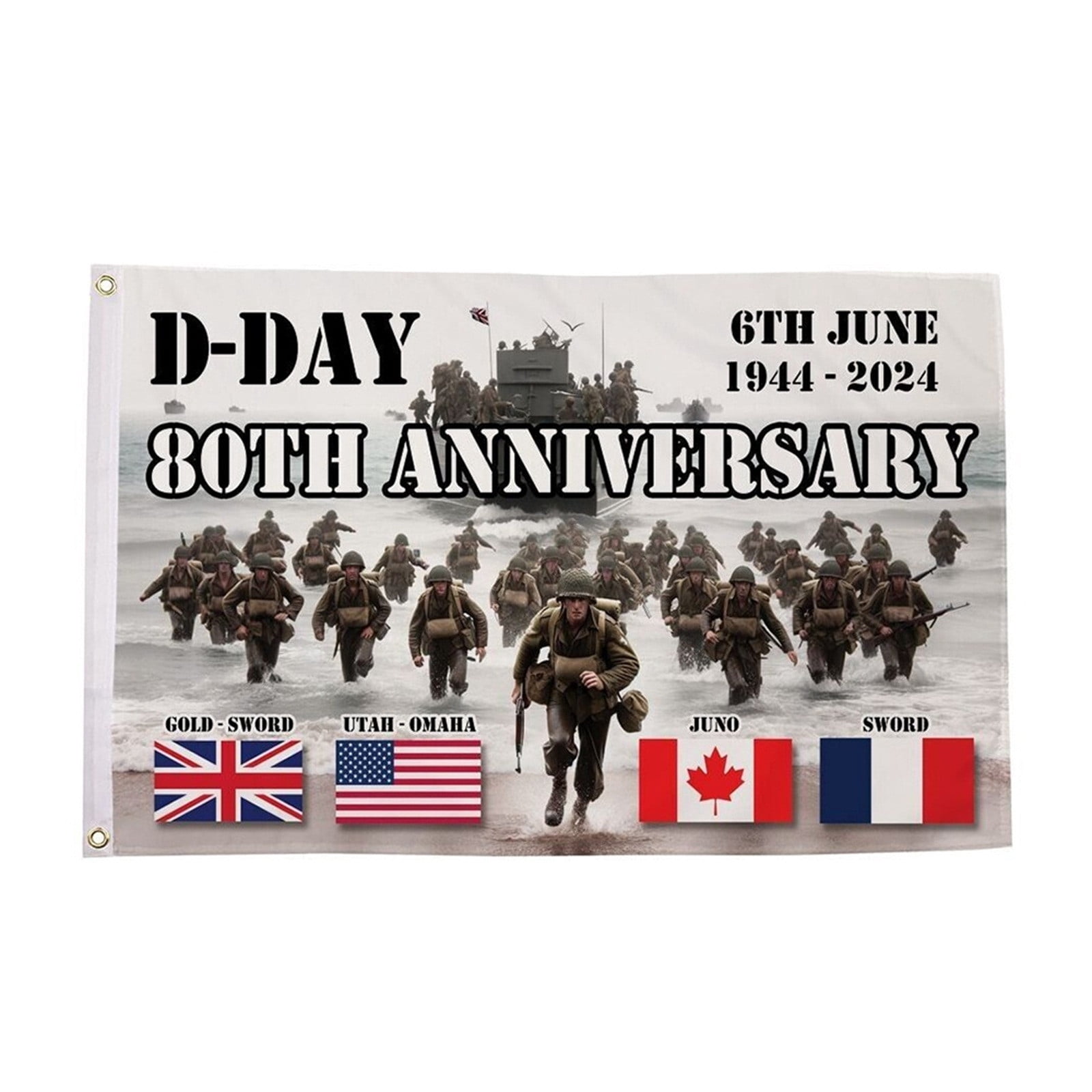 Precio sorpresa!Bandera del 80 aniversario del desembarco de Normandía ...