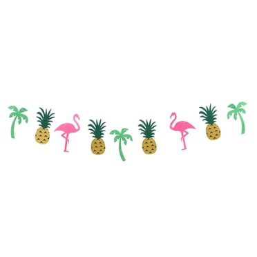 3 Meters Buntings Banners Party Long Felt Selva Greenery Tropical Plant ...