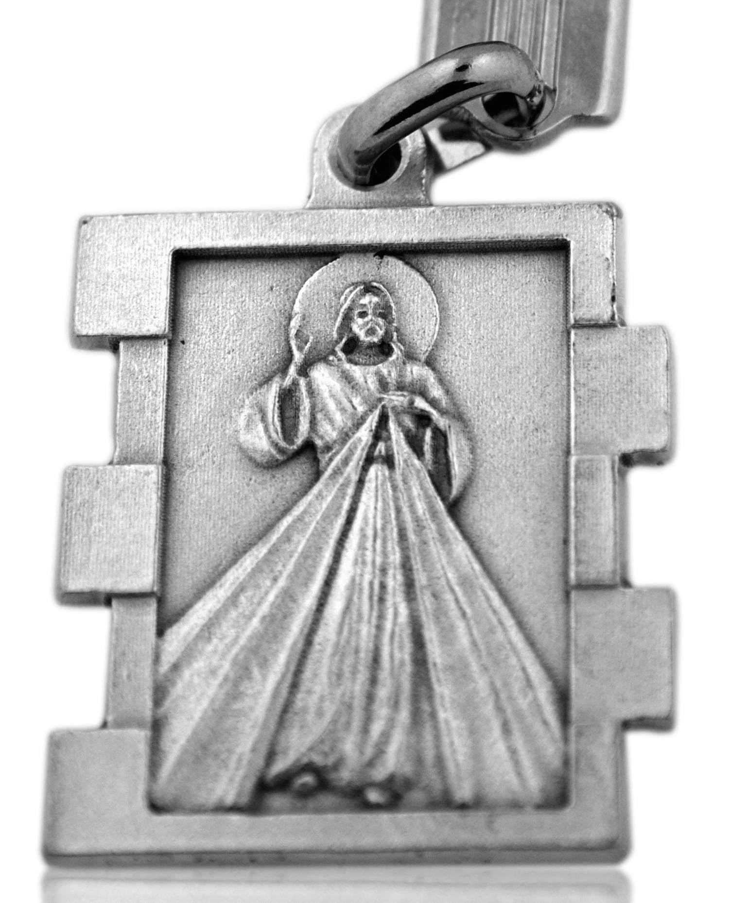 Silver-Tone Divine Mercy Keychain - Walmart.com