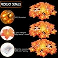 Niyattn Thanksgiving String Lights, Waterproof Pumpkin & Maple Leaf ...