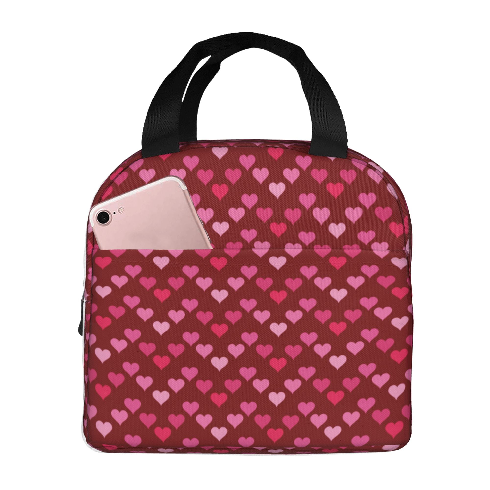 ZICANCN Insulated Lunch Bag for Women Men,Romantic Red Pink Heart ...