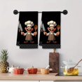 2PC Cartoon Chef Kitchen Towels - Fun Black and White Cooking Themed ...