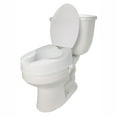 PCP Toilet Seat Riser with Lid, Lightweight Molded Construction, White ...