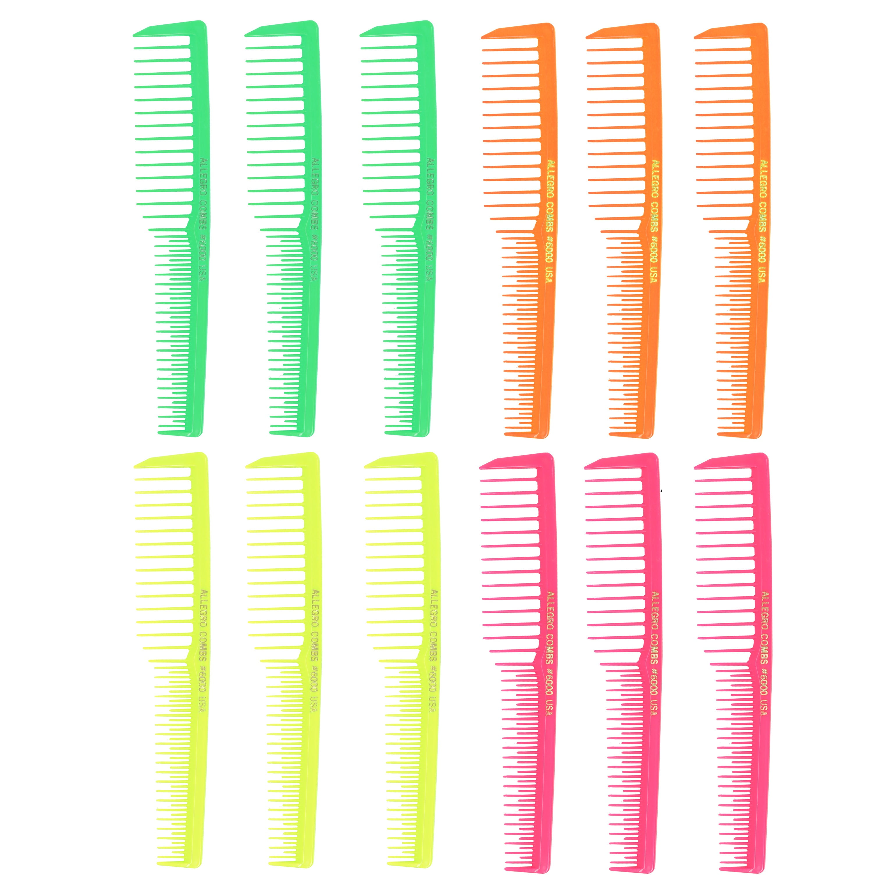 Allegro Combs 6000 Wide Tooth Teasing Lift Vented Hair Combs Space ...