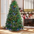 edx, Pre-lit Christmas Tree, 9ft, LED Lights, Artificial Xmas Tree ...