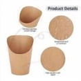 50Pcs French Fries Holder Waterproof Kraft Paper Oblique Mouth Oil ...