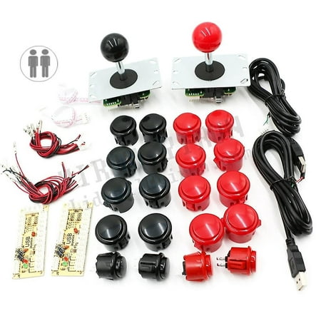 Game Control Board Arcade Controller Joystick Diy Kit-Blue and red ...