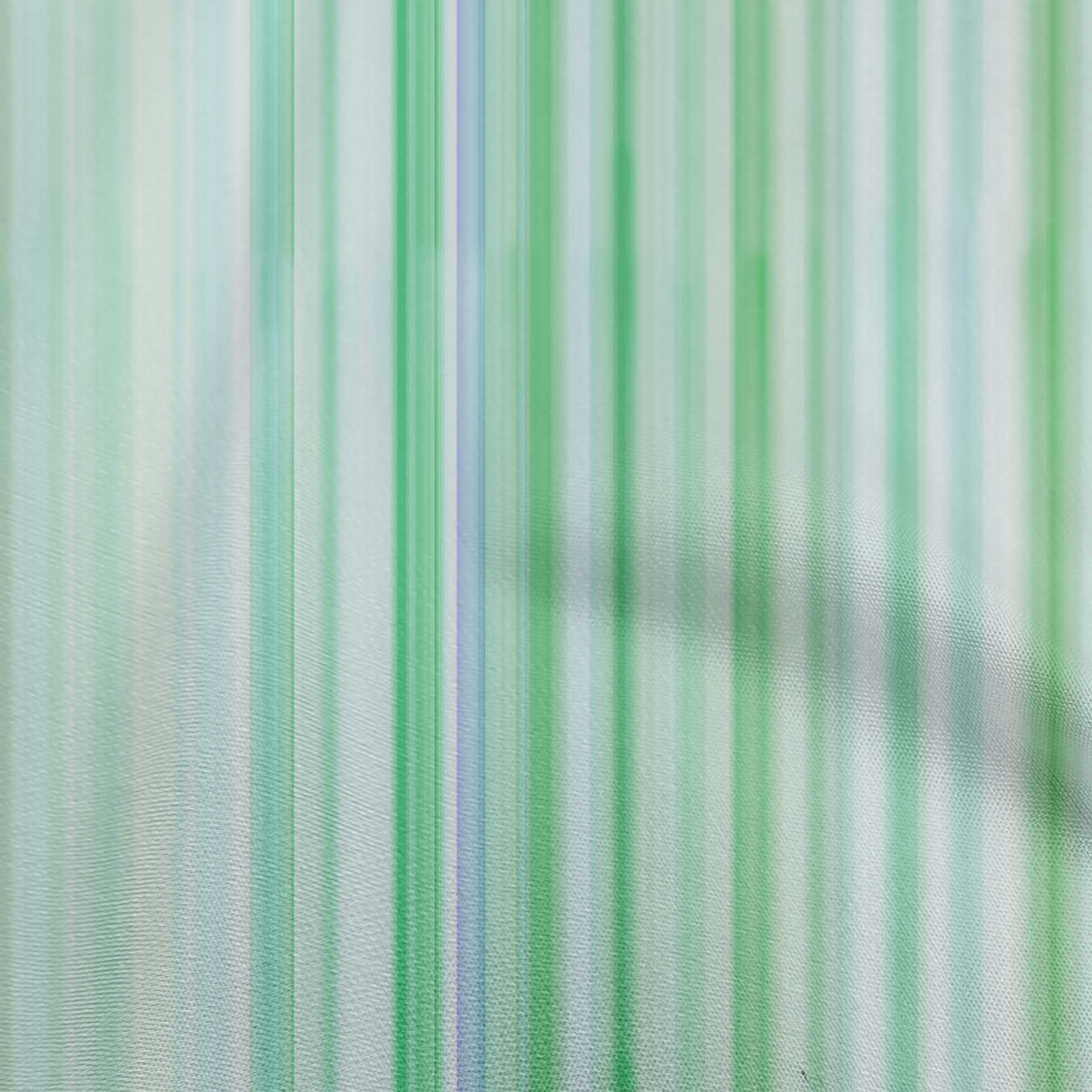 oneOone Cotton Silk Green Fabric Stripes Sewing Material Print Fabric ...