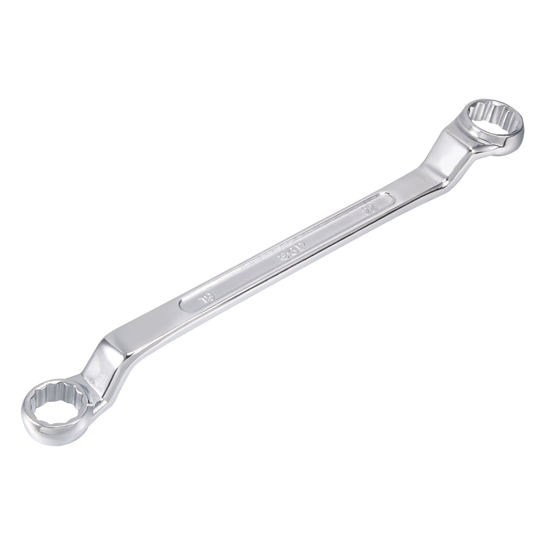 12 Point Offset Double Box End Wrench Chrome Plated, Cr-V 19mm x 22mm ...