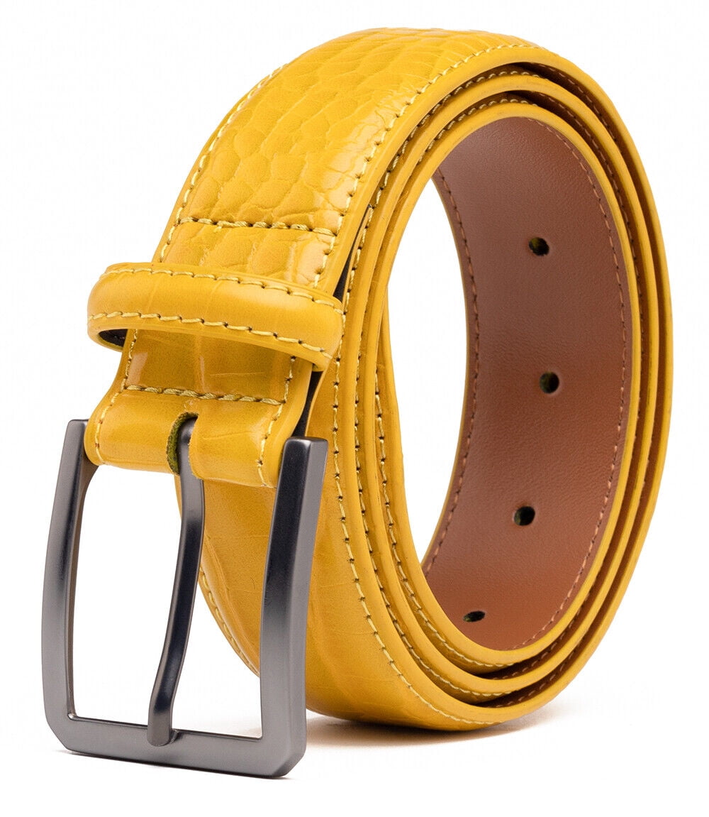 Mens Genuine Leather Belts for Men Dress Belt Many Colors - Walmart.com
