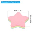 Uxcell 2.76" x 2.76" Star Shape Sticky Paper Notes Cute Memo 4 Colors ...