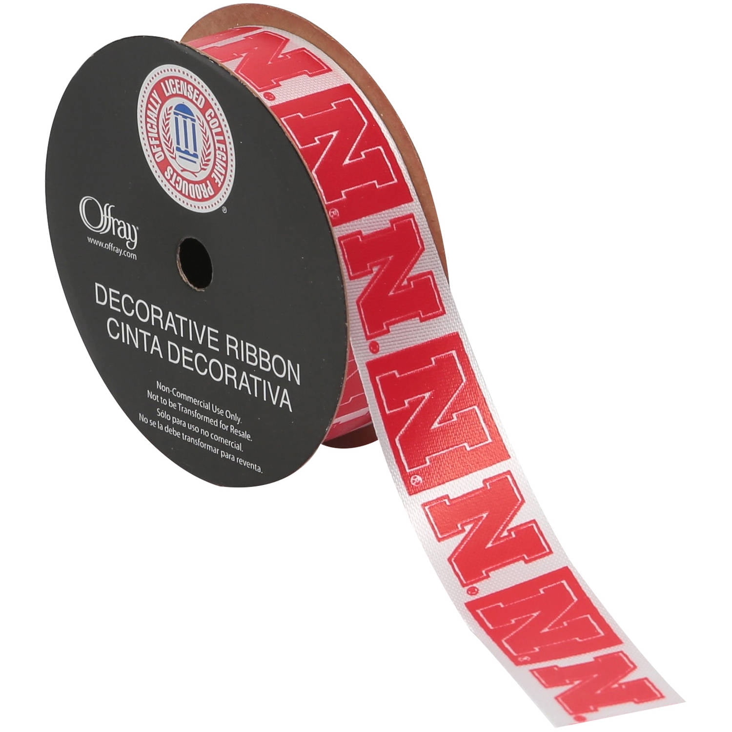 Offray 7/8" NCAA Nebraska Cornhuskers Ribbon, 1 Each - Walmart.com ...