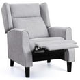 Subrtex Push Back Recliner Chair, Modern Upholstered Manual Wing Chair ...
