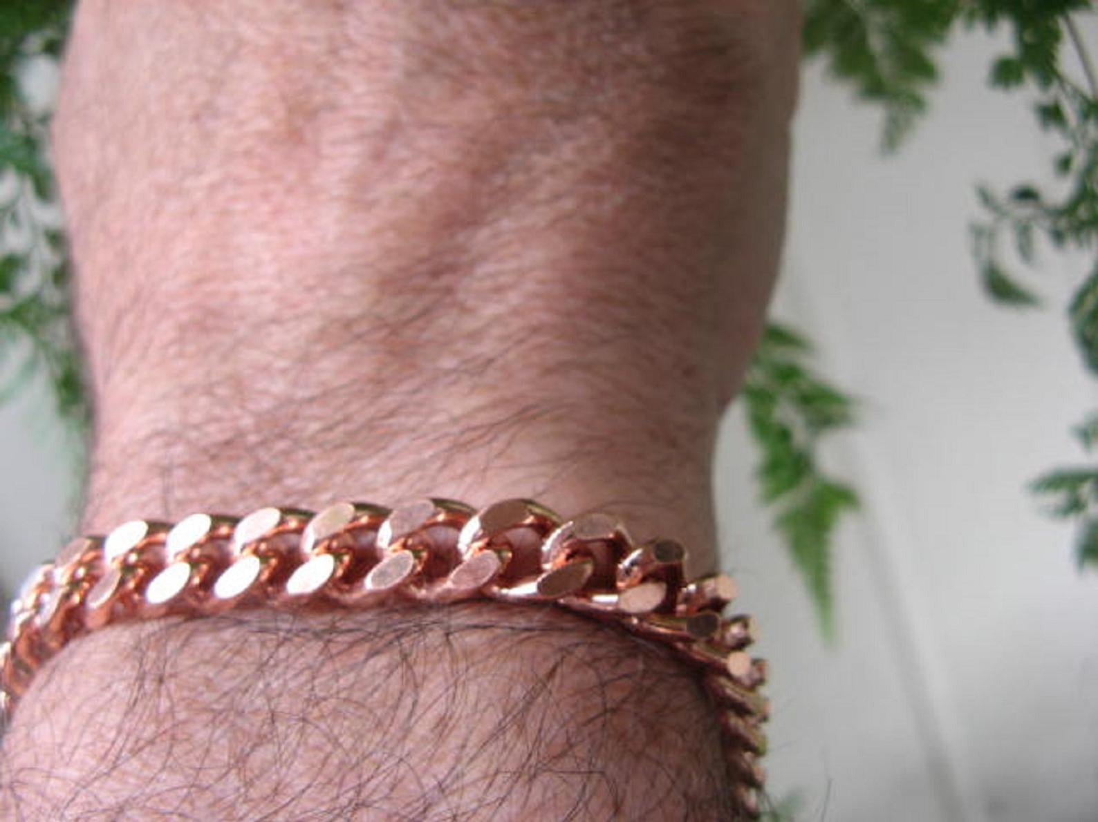 Solid Copper 8 inch bracelet - 1/2 an inch wide. - Walmart.com