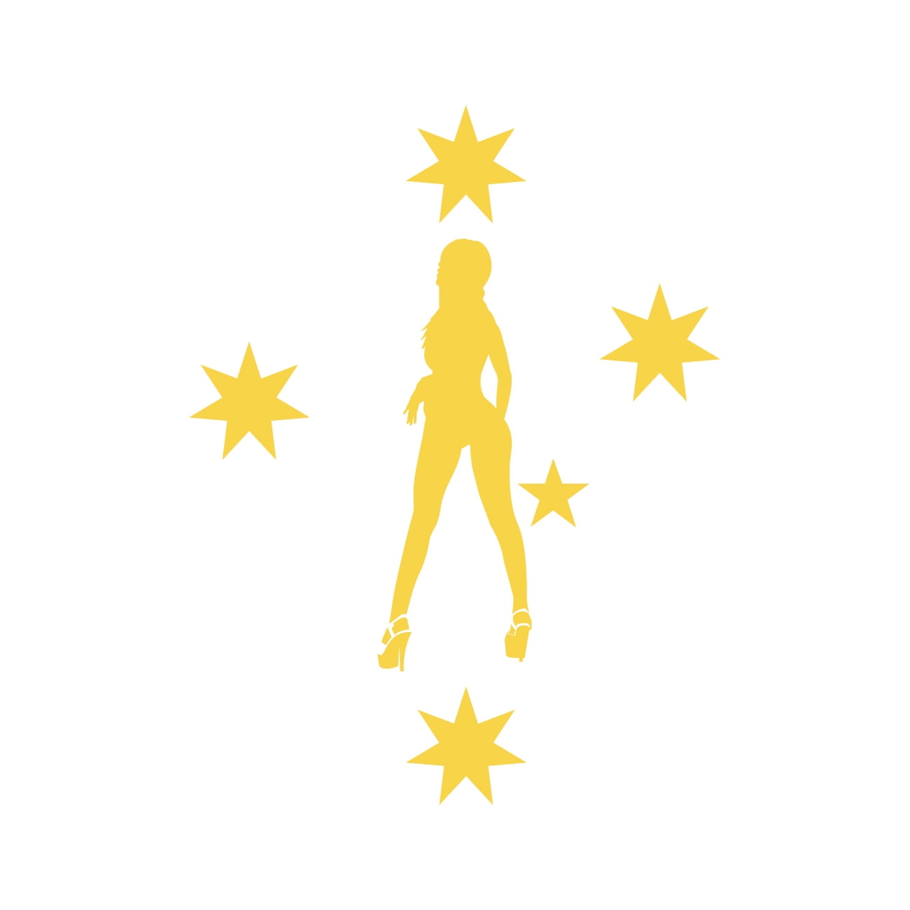Australian Southern Cross with Dancer Sticker Decal Die Cut - Self ...