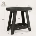 AsterOutdoor Rustic End Table with 2 Shelves - Farmhouse Side Table for ...
