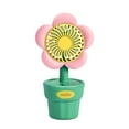 Blukids Portable Sun Flower Desk Mini Fan,Cute Design,USB Rechargeable ...