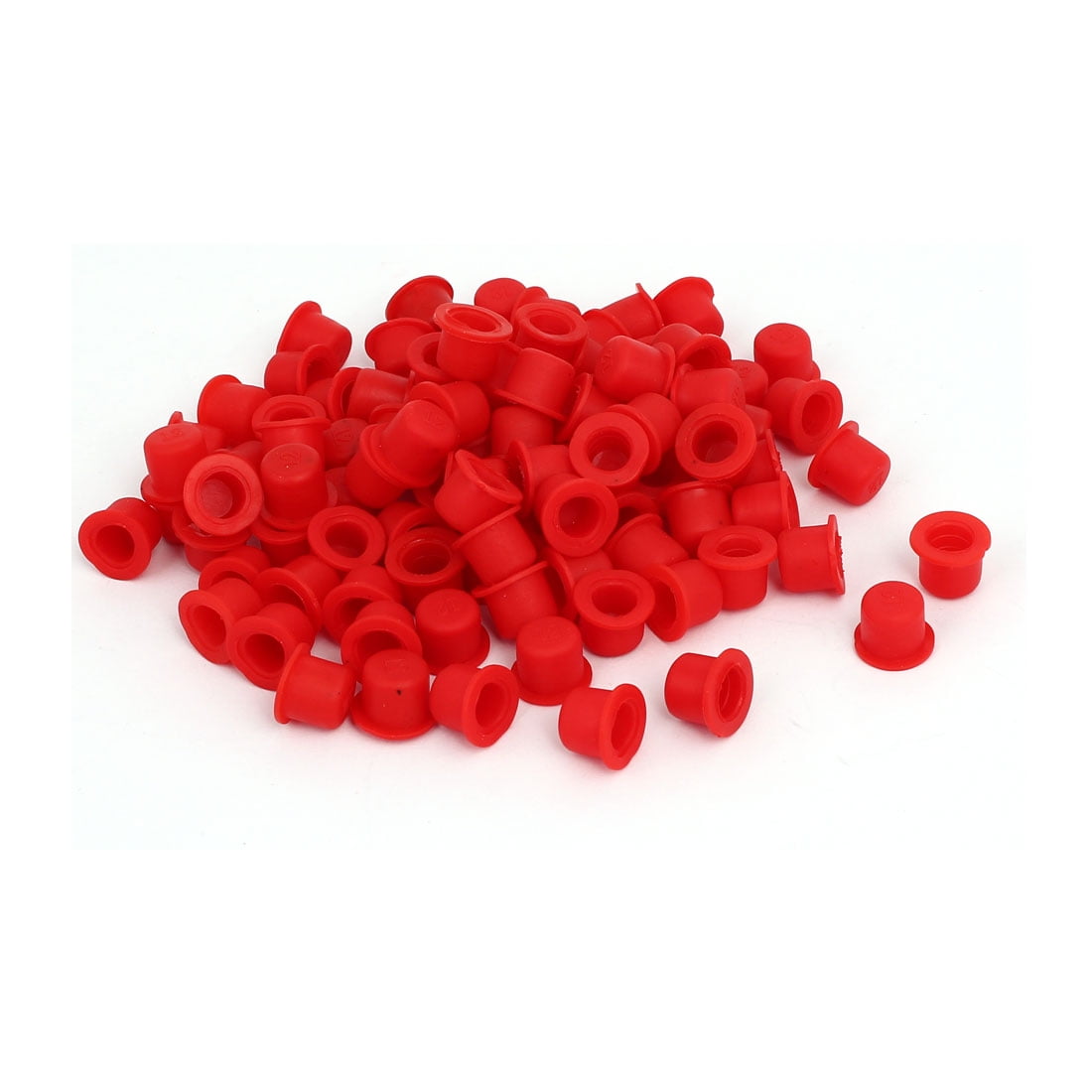 DR M12 Flange Mounted Tapered Caps Stoppers Tube End Insert Red 100pcs ...