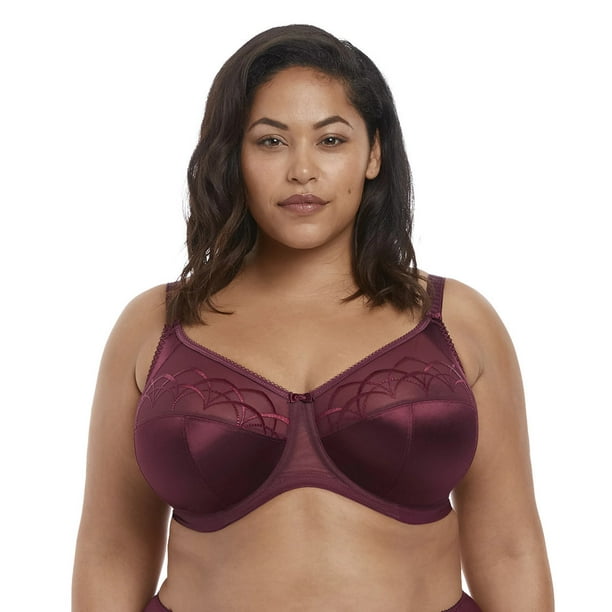 Elomi Elomi Womens Cate Underwire Full Cup Banded Bra 36gg Cabernet