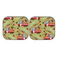 Uemuo Cartoon Fire Truck Printed 2 PCS Car Windshield Sun Shade, Auto ...