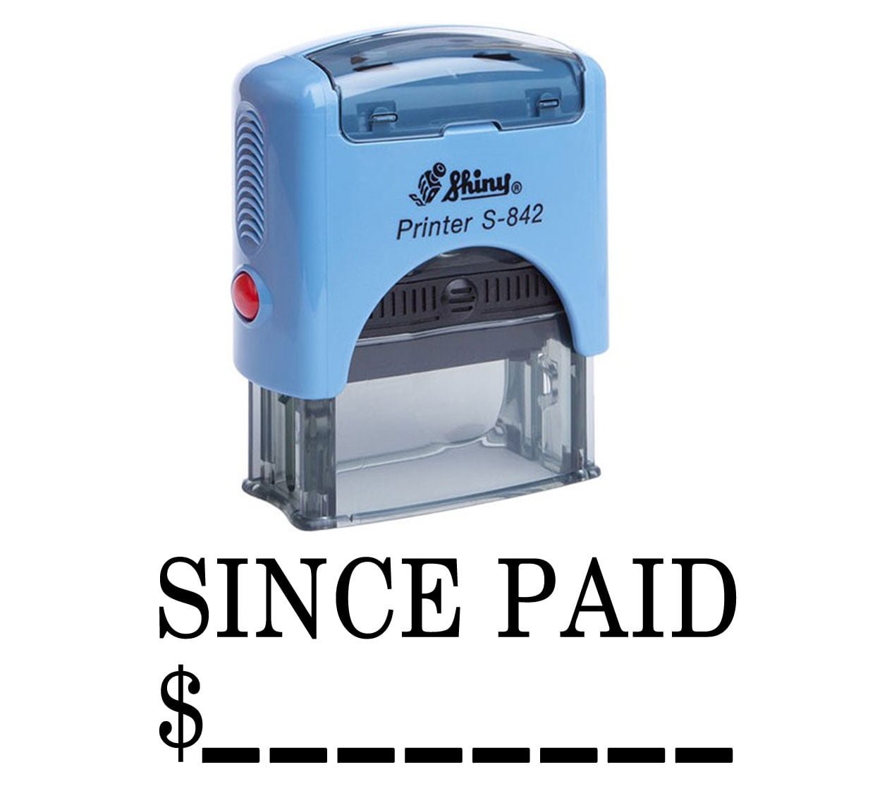 SINCE PAID Self Inking Rubber Stamp Custom Shiny Office Stationary ...