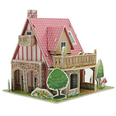 Xinxinyy 3D Assembly Toy Kids Paper Assembly House Model Children Early ...