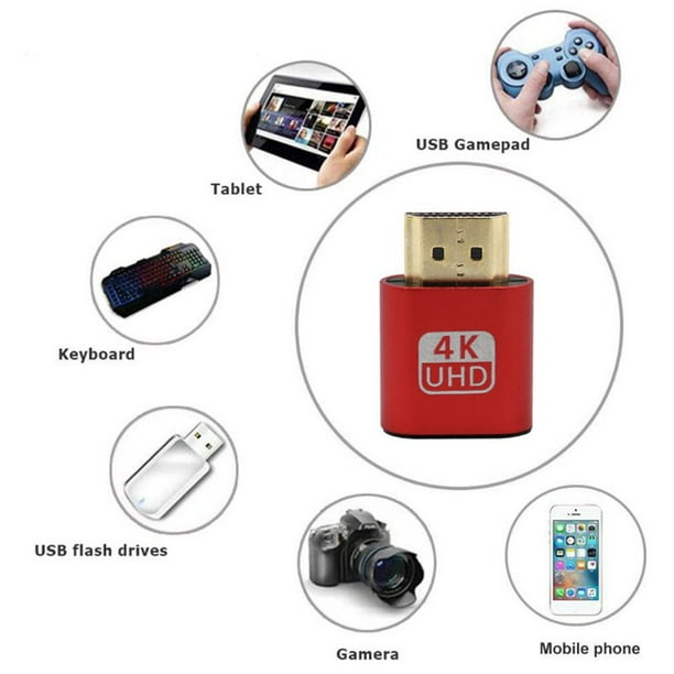 VGA Virtual Display Adapter HDMI-compatible 1.4 DDC EDID Dummy Plug ...