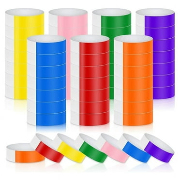 600 Paper WristBand Synthetic Paper Assorted Color Identity Bands Entry ...