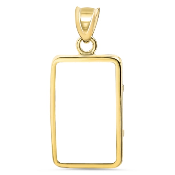 Not Specified - 14K Gold Prong Plain-Front Bezel (5 gram Gold Bar ...