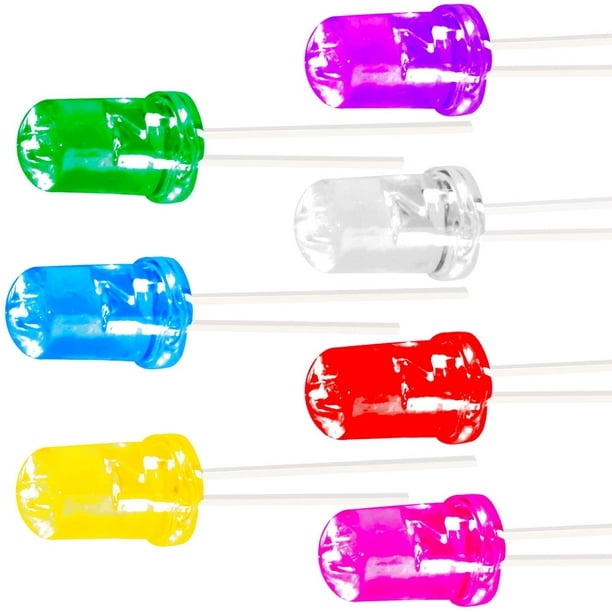 Novelty Place 100 Pcs (5 Colors x 20pcs) 5mm White/Red/Yellow/Green ...