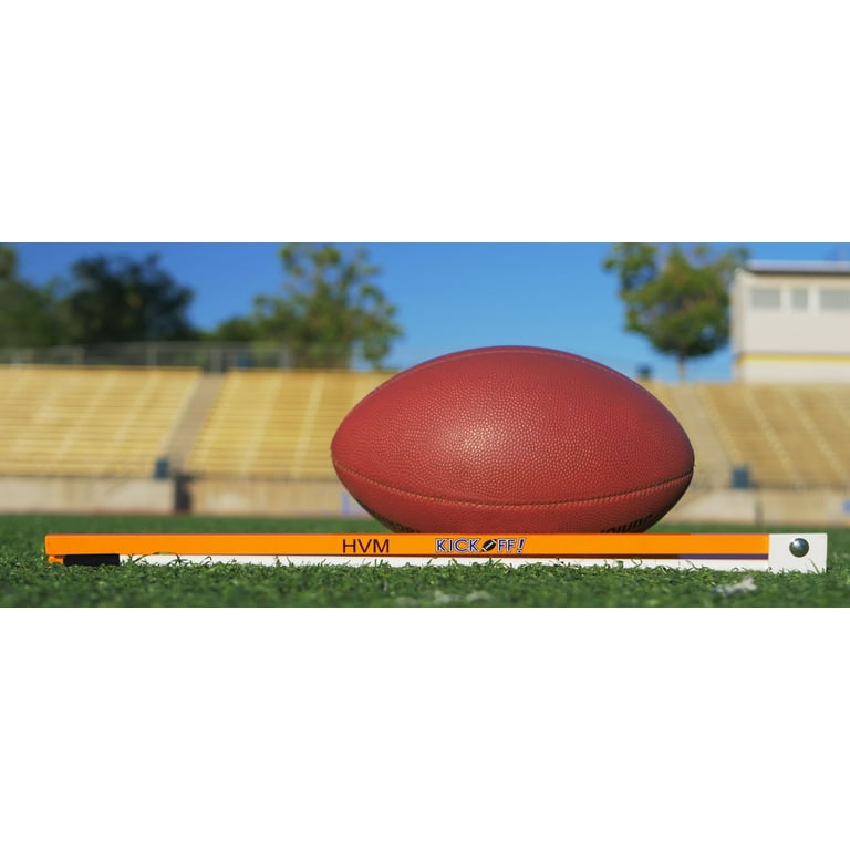 Football Field With Football On Tee
