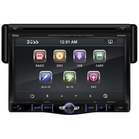 Boss BV8968 In-Dash Single-DIN 7" Motorized Touchscreen Monitor DVD ...