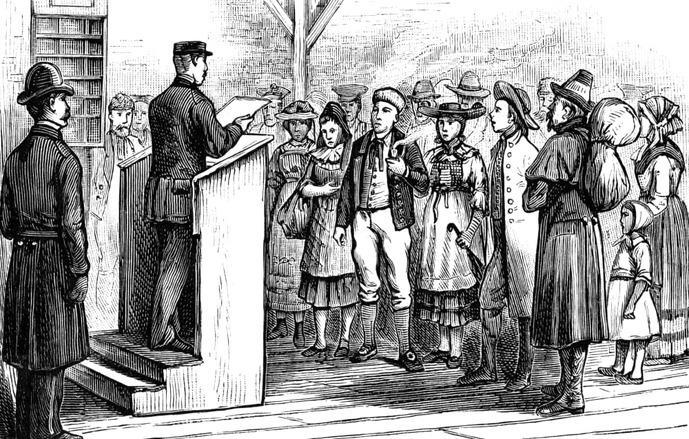 Castle Garden 1880 Nregistering Newly Arrived Immigrants At Castle ...