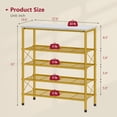 5 Tier Shoe Rack Organizer For 16-20 Pairs Of Shoes Metal Mesh Shelf ...