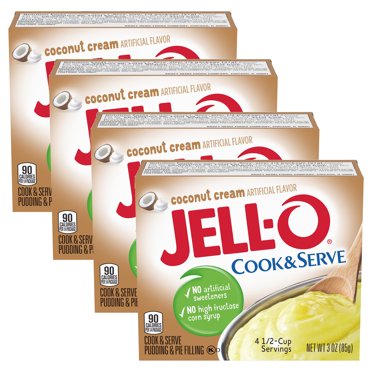 Jell-O Coconut Cream Artificially Flavored Instant Pudding & Pie ...