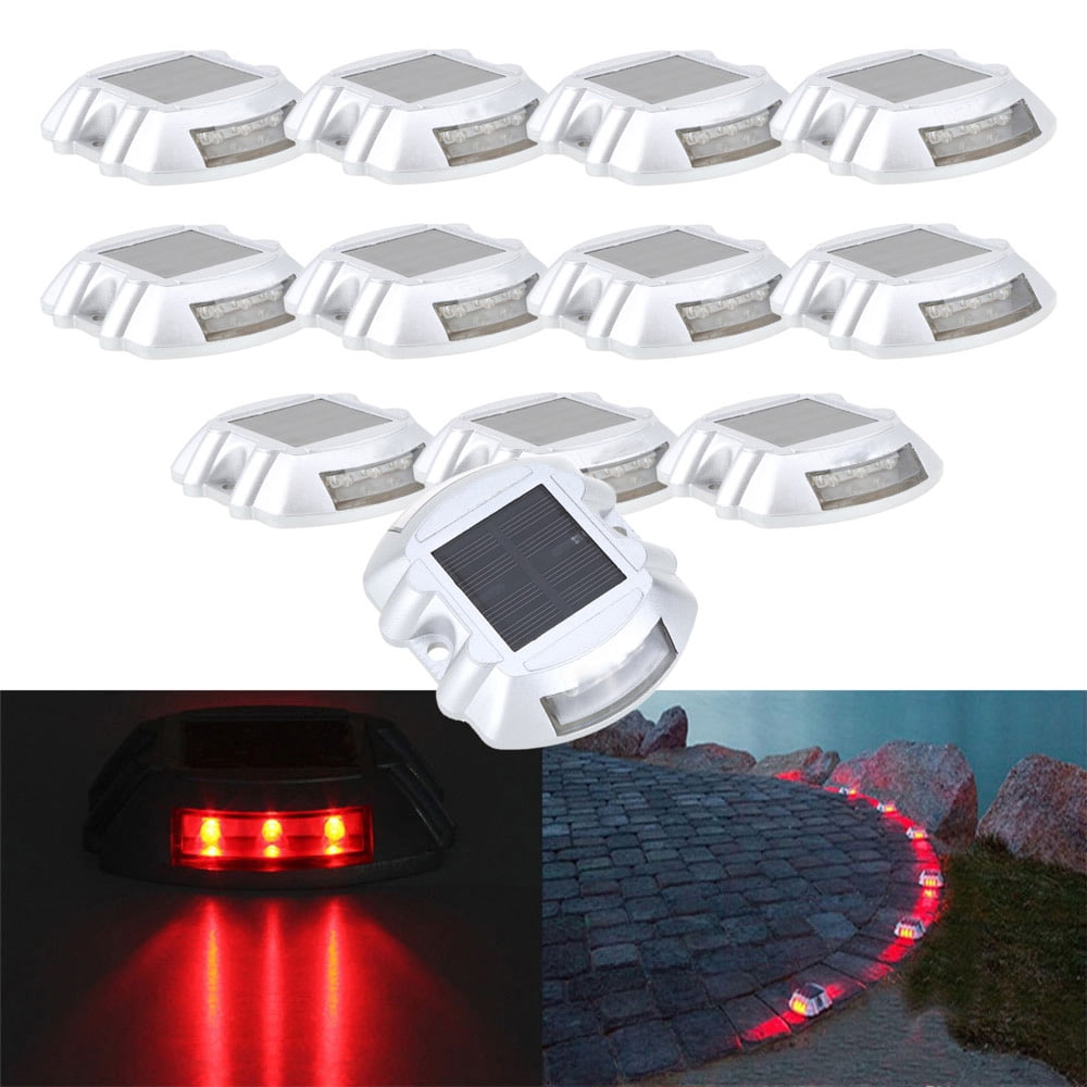 Lixada Solar LED Pathway Driveway Lights Dock Path Step Road Safety ...