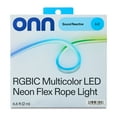 onn RGBIC Multicolor LED Neon Flex Rope Light, 6.6ft, USB Powered ...