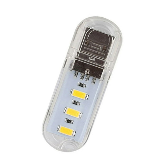 Seitruly Luz nocturna portátil 3 LED 3-5V 200LM 3000K/7000K Interfaz USB Computadoras portátiles ...