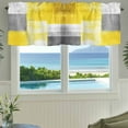 Abstract Gary Yellow Paint Valances for Windows Retro Mottled Oil ...