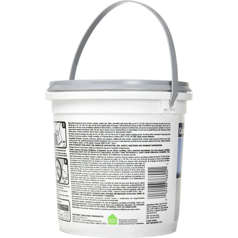 Custom Building Products Acrylpro Ceramic Tile Adhesive 3 Custom