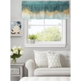 Abstract Teal Light Blue Color Block Valances for Windows,Kitchen ...
