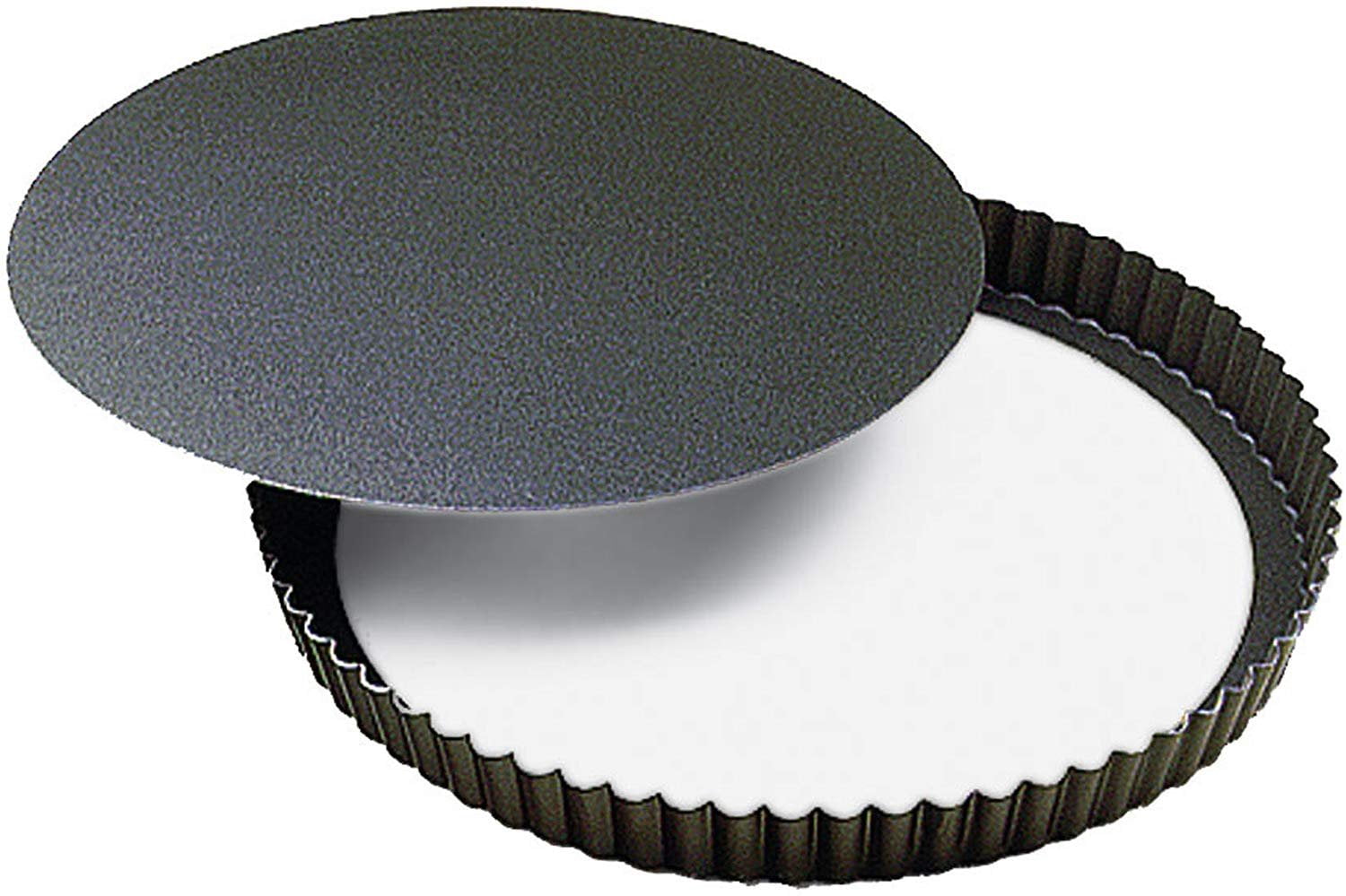 Paderno World Cuisine 10.25 Inch Fluted Non-Stick Tart Pan with ...