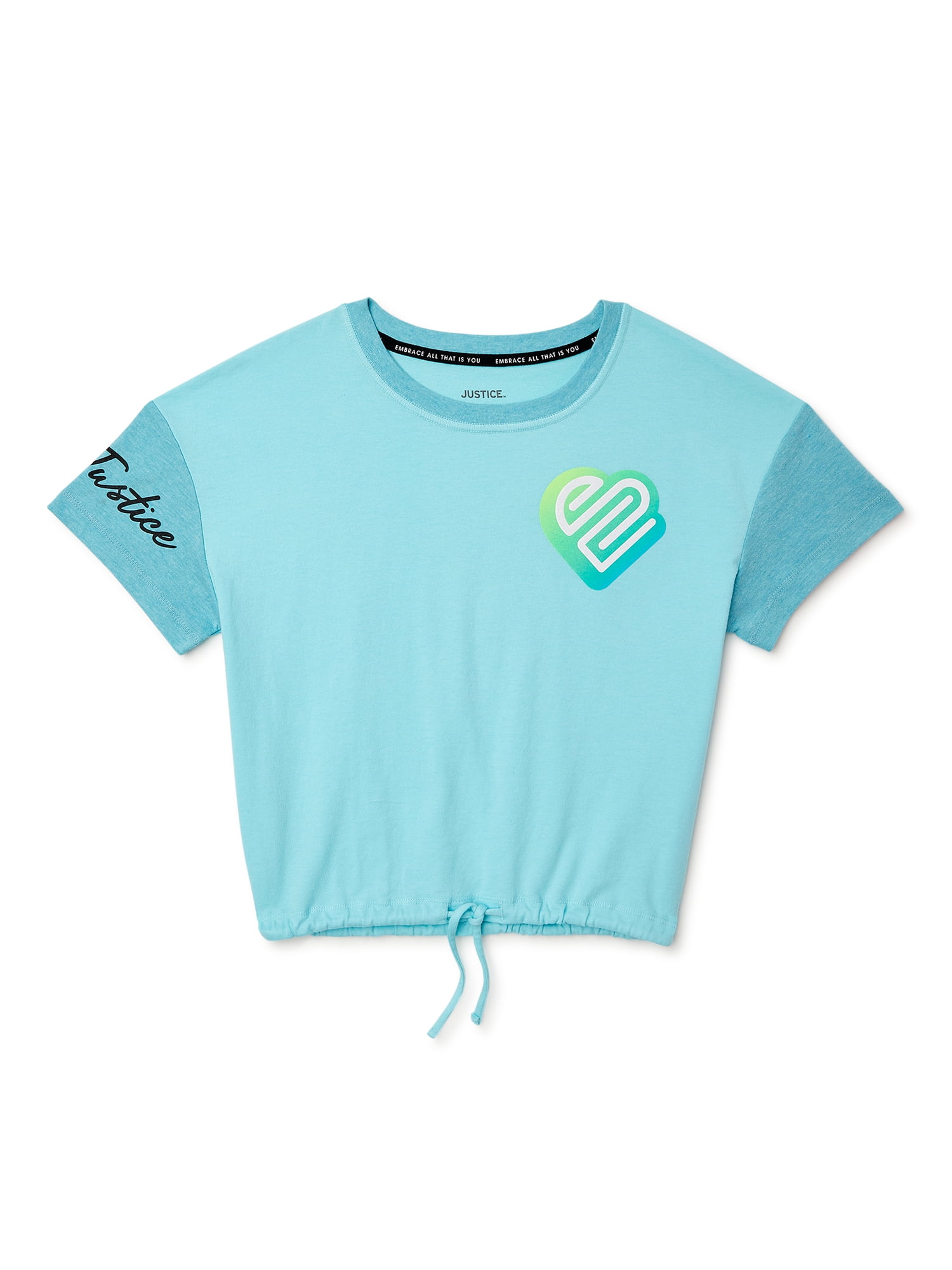 Justice Girls Raglan Graphic Active T-Shirt, Sizes 5-18 & Plus ...