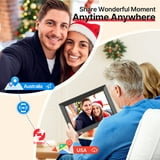 Frameo WiFi Digital Picture Frame, TEMASH 10.1" Digital Photo Frame 32G ...