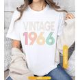 Teeso 60th Birthday Shirt, 1966 Retro Shirt, Vintage 1966 Shirt, Born ...