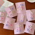 2 Pairs Adorable Star Bear Bows Hairpin For Girls Students Daily Use ...