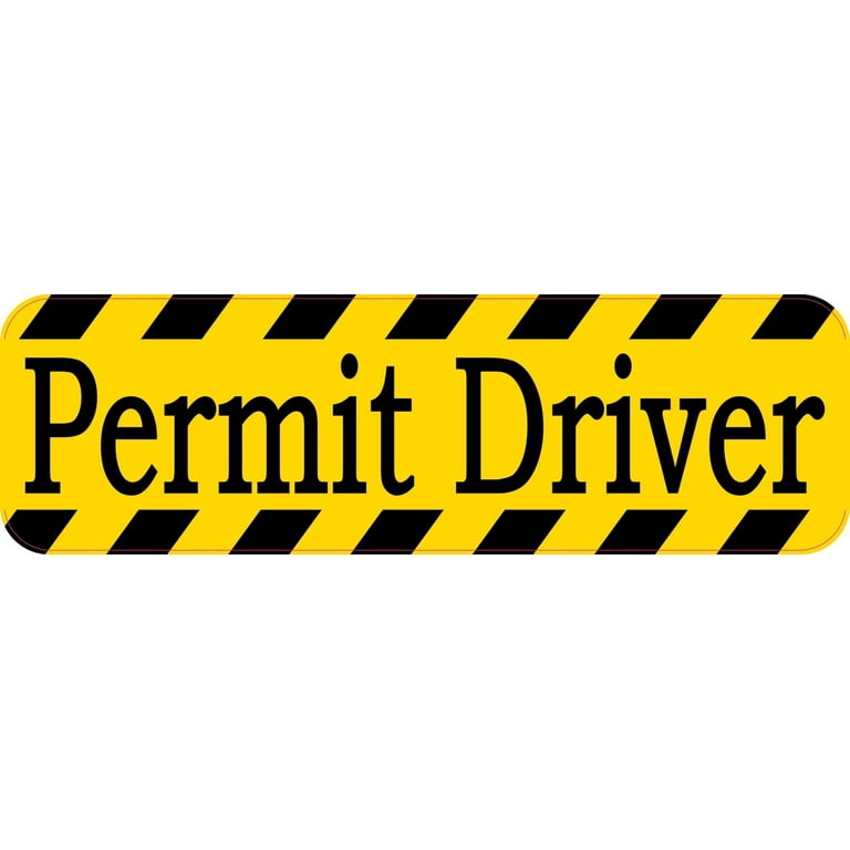 StickerTalk Permit Driver Vinyl Sticker, 10 Inches By, 49% OFF